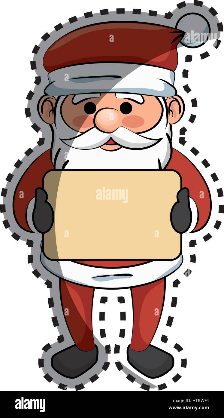 happy merry christmas santa claus card Stock Vector Image & Art - Alamy