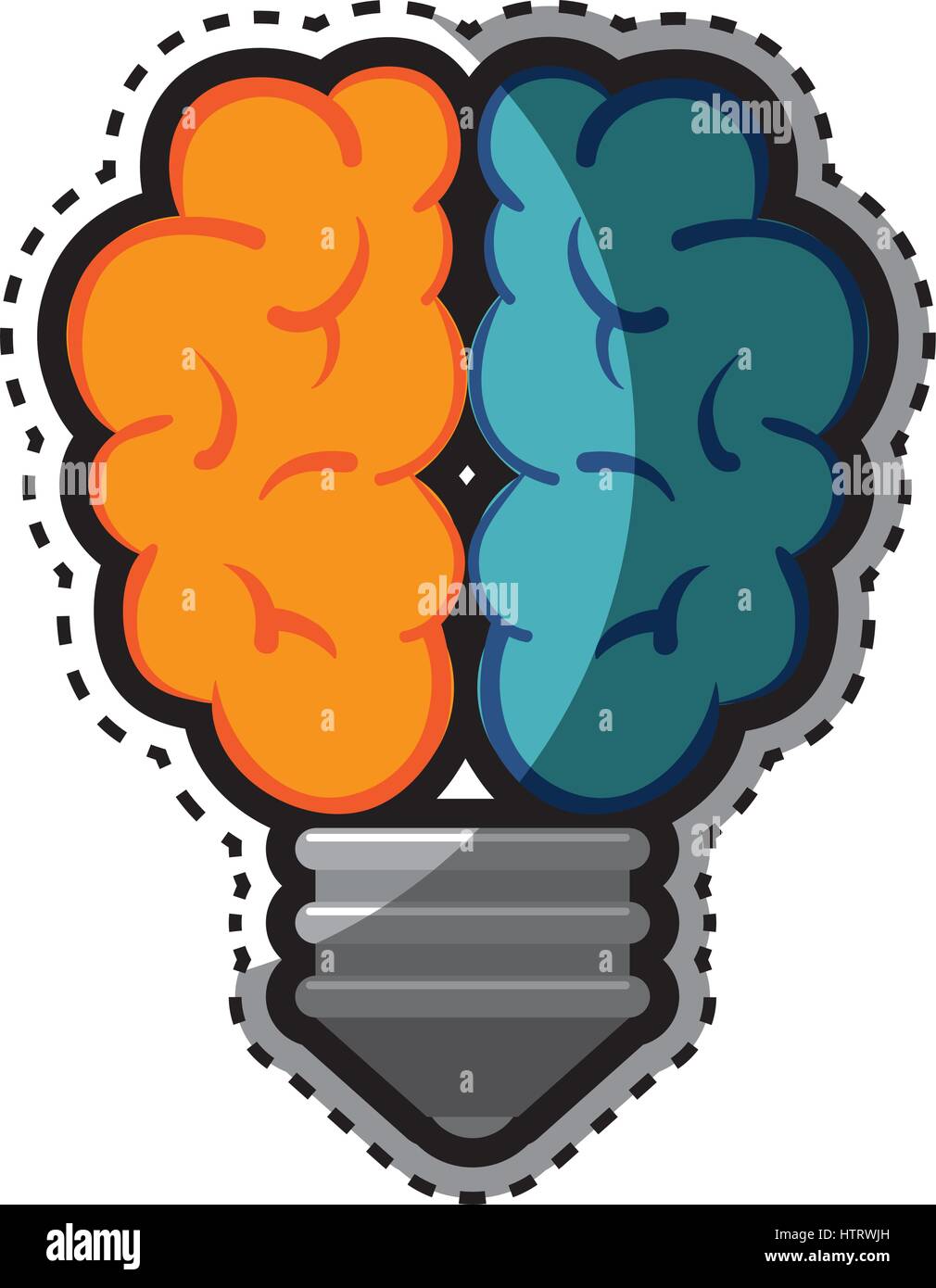 Brain Icon With Lightbulb High Resolution Stock Photography and Images ...