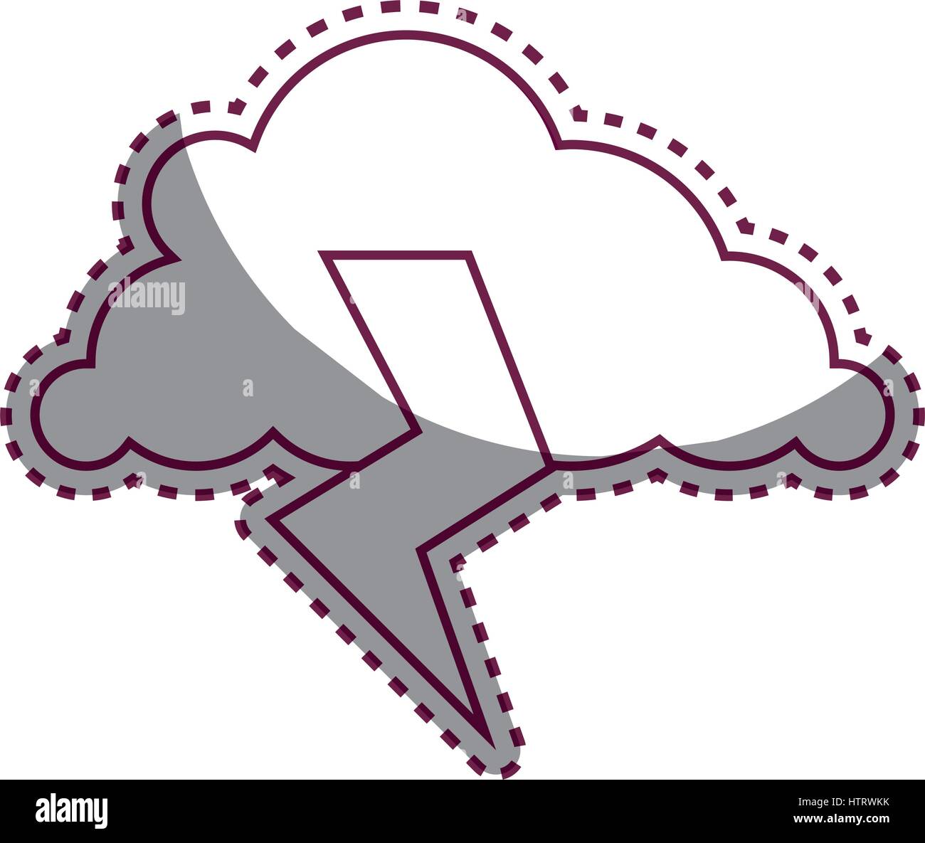 cloud with ray icon Stock Vector Image & Art - Alamy