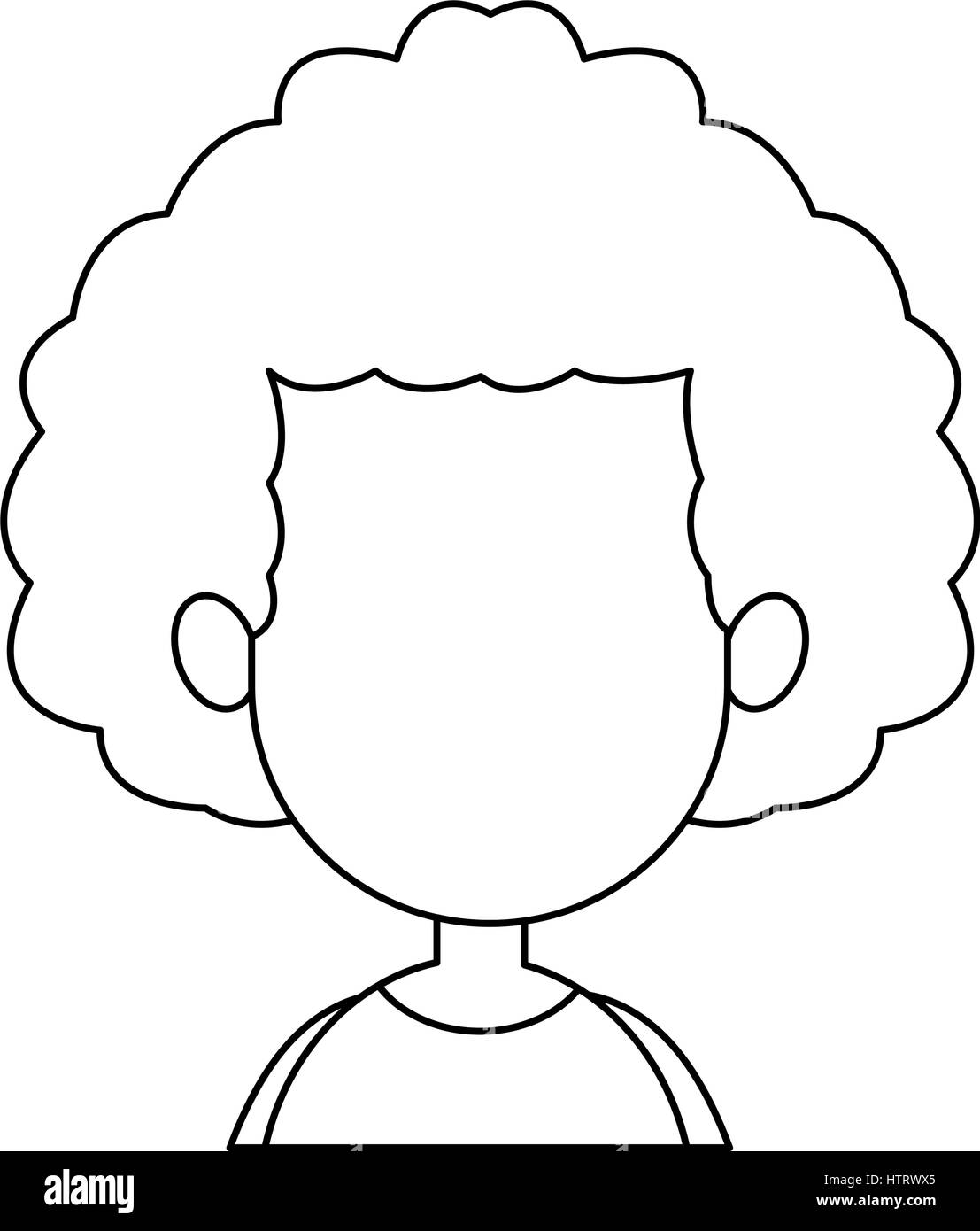 Image pretty woman curly Stock Vector Images - Alamy