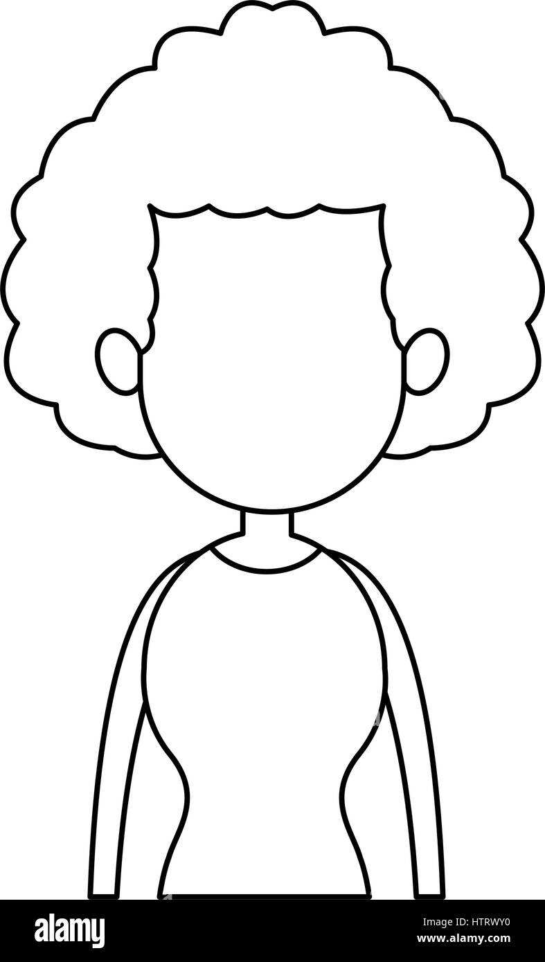 Image pretty woman curly Stock Vector Images - Alamy