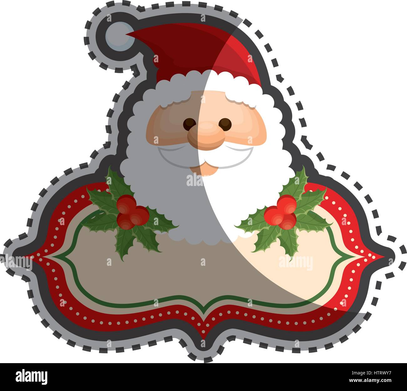 happy merry christmas santa claus card Stock Vector Image & Art - Alamy