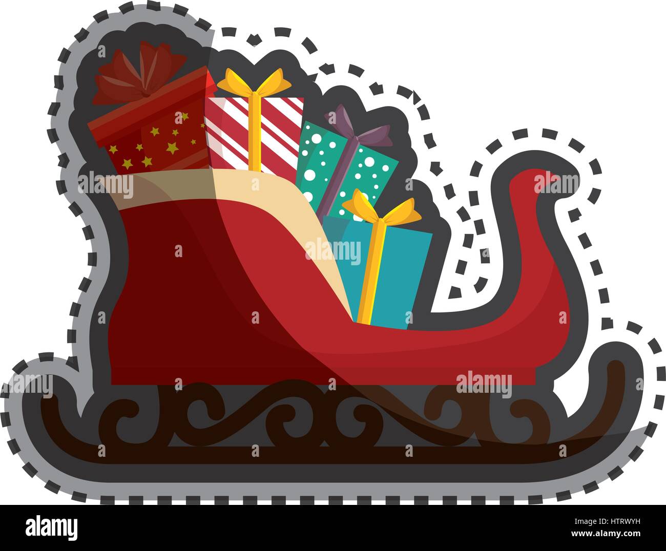 santa claus carriage icon Stock Vector Image & Art - Alamy