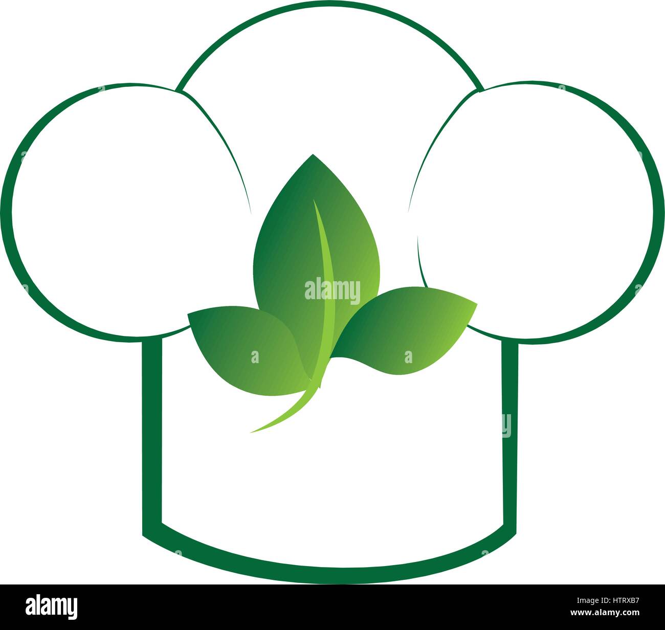 chef hat with leafs healthy food icon Stock Vector Image & Art - Alamy