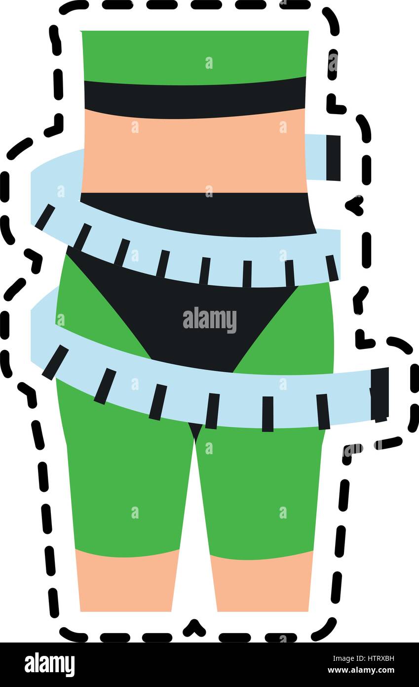 Measuring tape cutout illustration Stock Vector Images - Alamy