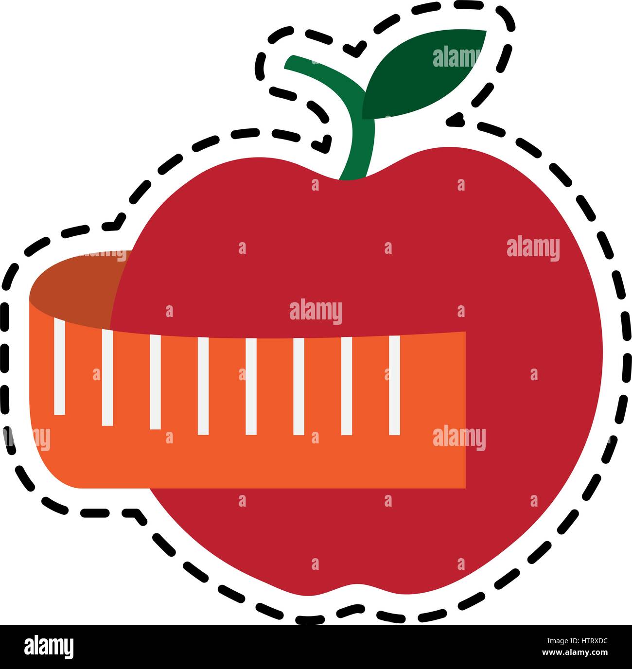 Measuring tape cutout illustration Stock Vector Images - Alamy