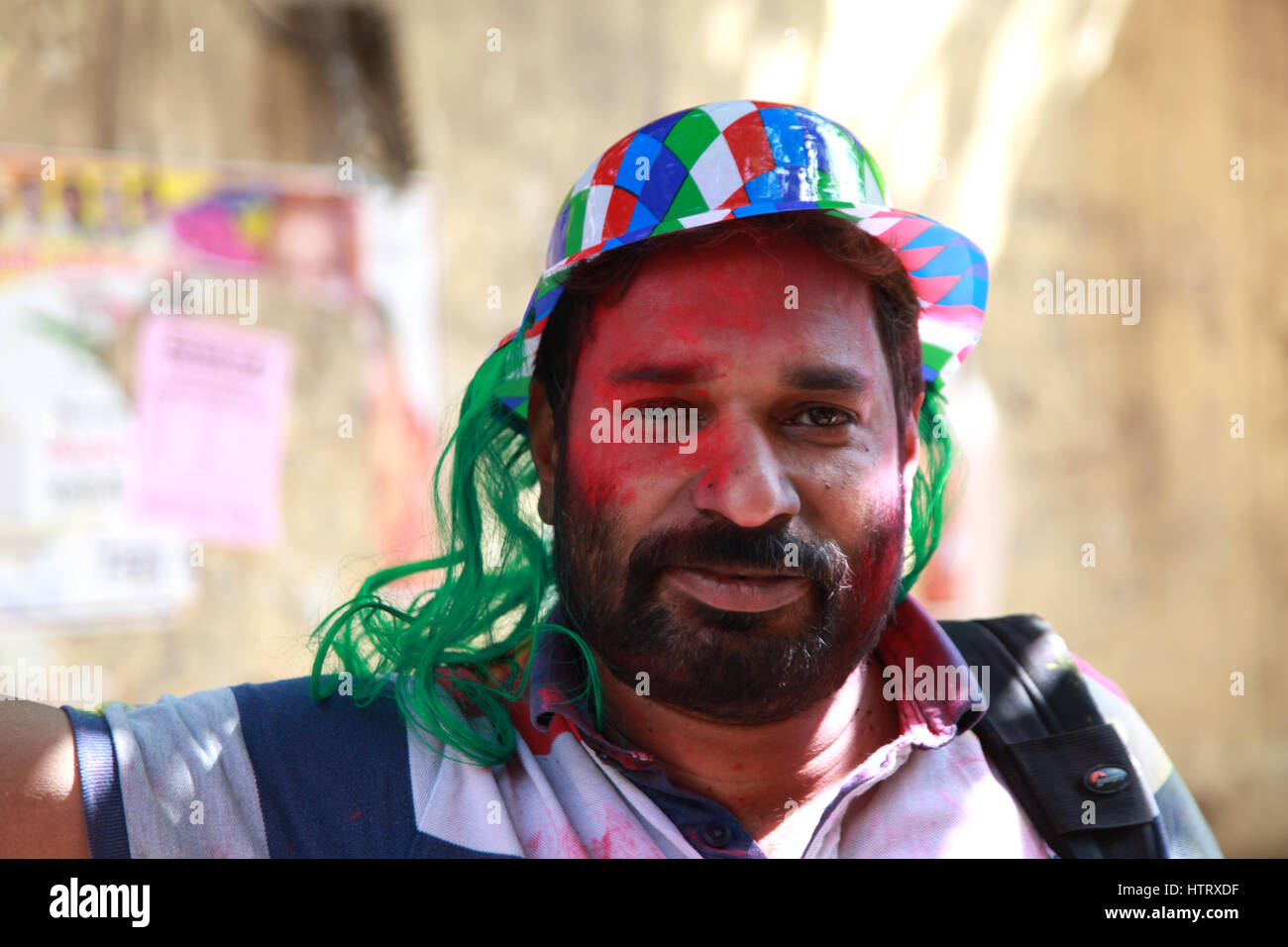 Holi Celebration, Portrait of Modern Action man, Holi is the festival ...