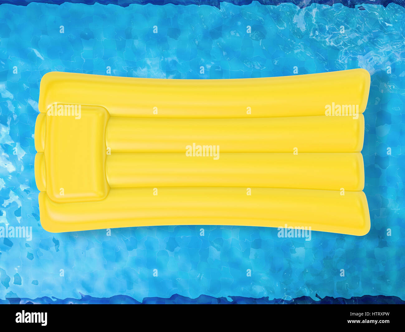 inflatable raft floating on pool top view Stock Photo - Alamy