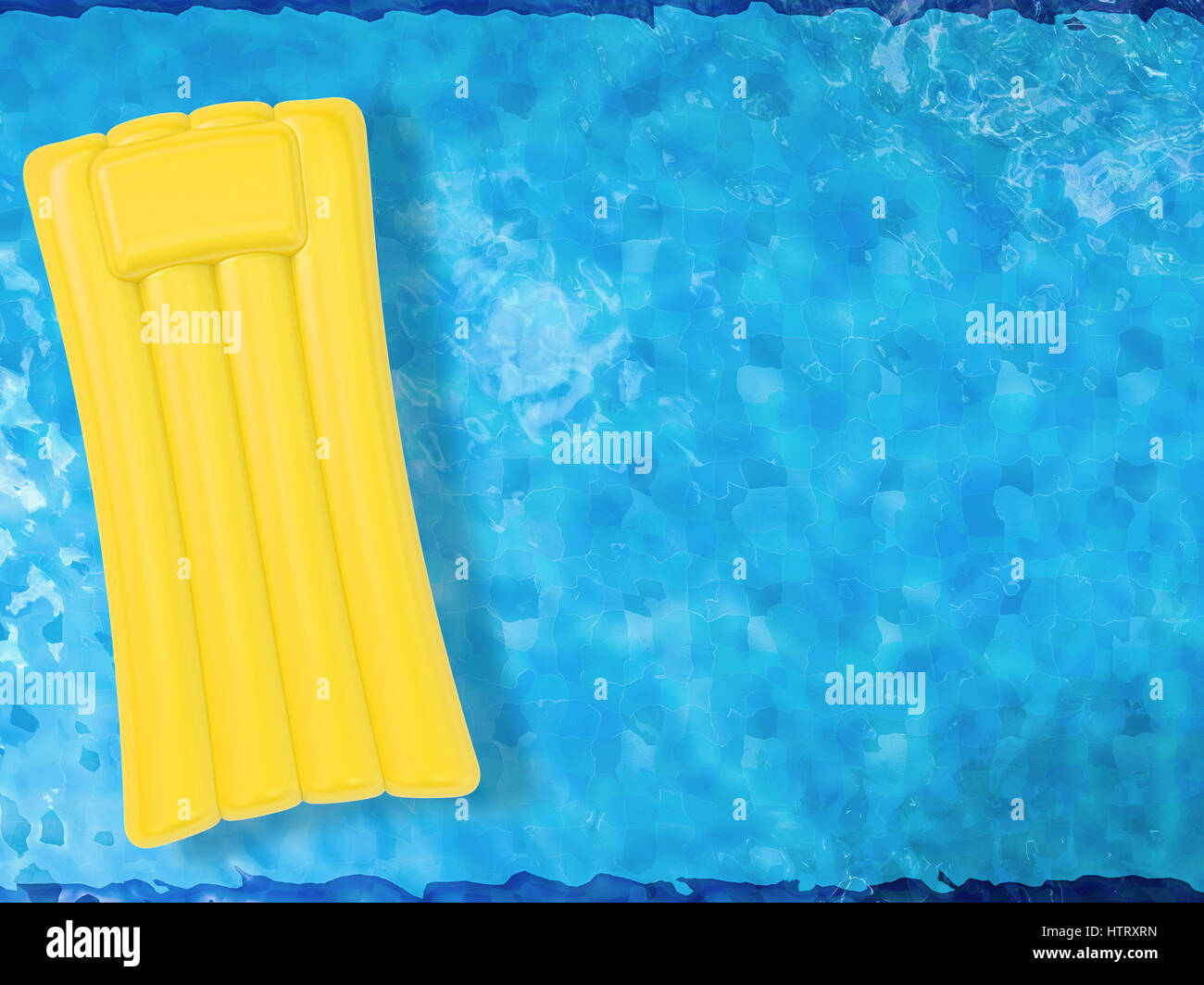 inflatable raft floating on pool top view Stock Photo - Alamy