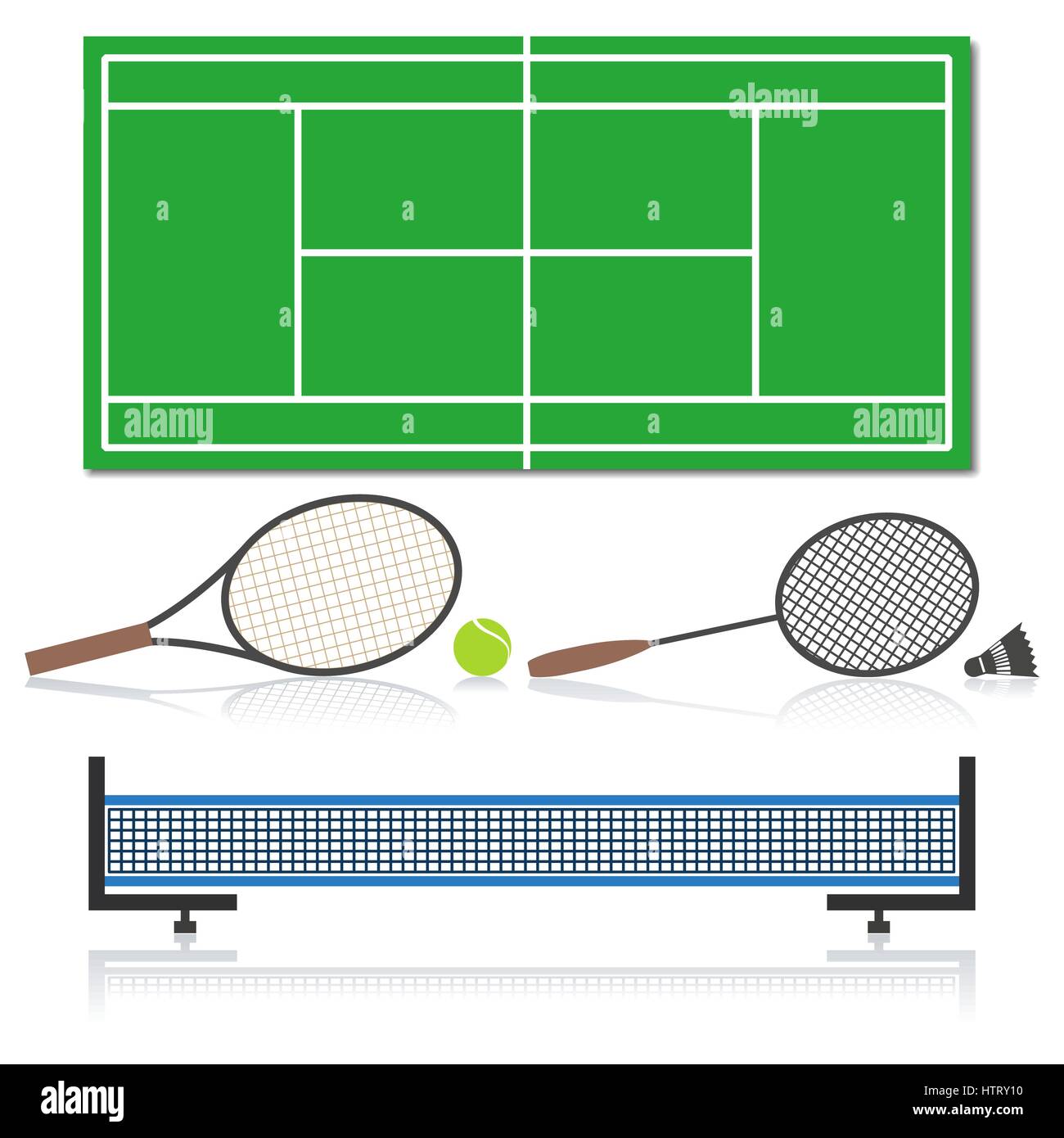 A set of sports equipment for tennis, vector illustration Stock Vector ...
