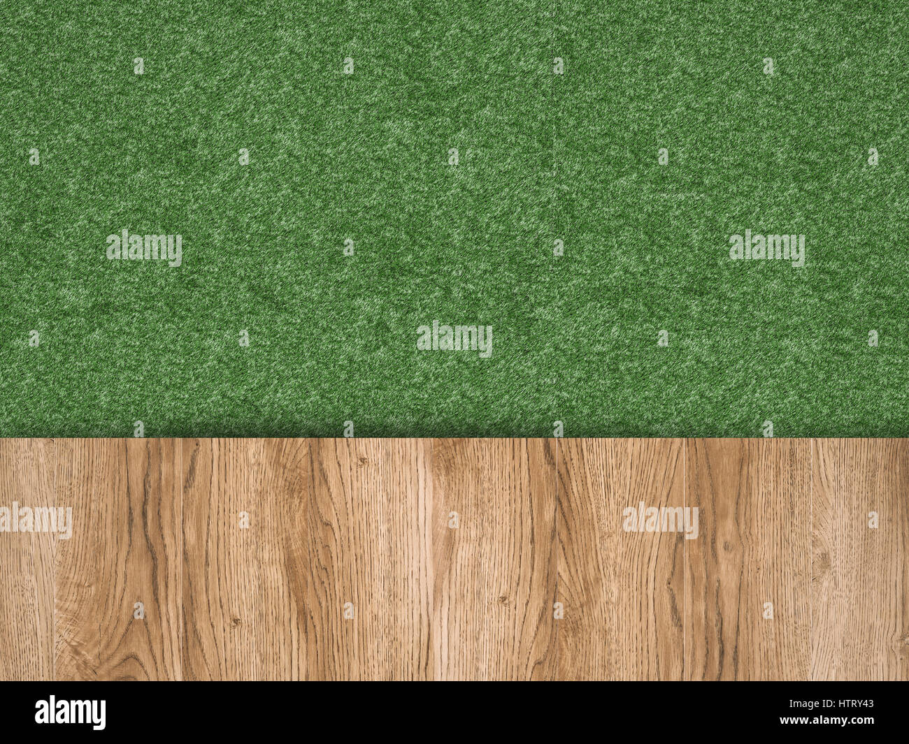 green grass with wooden floor top view Stock Photo - Alamy
