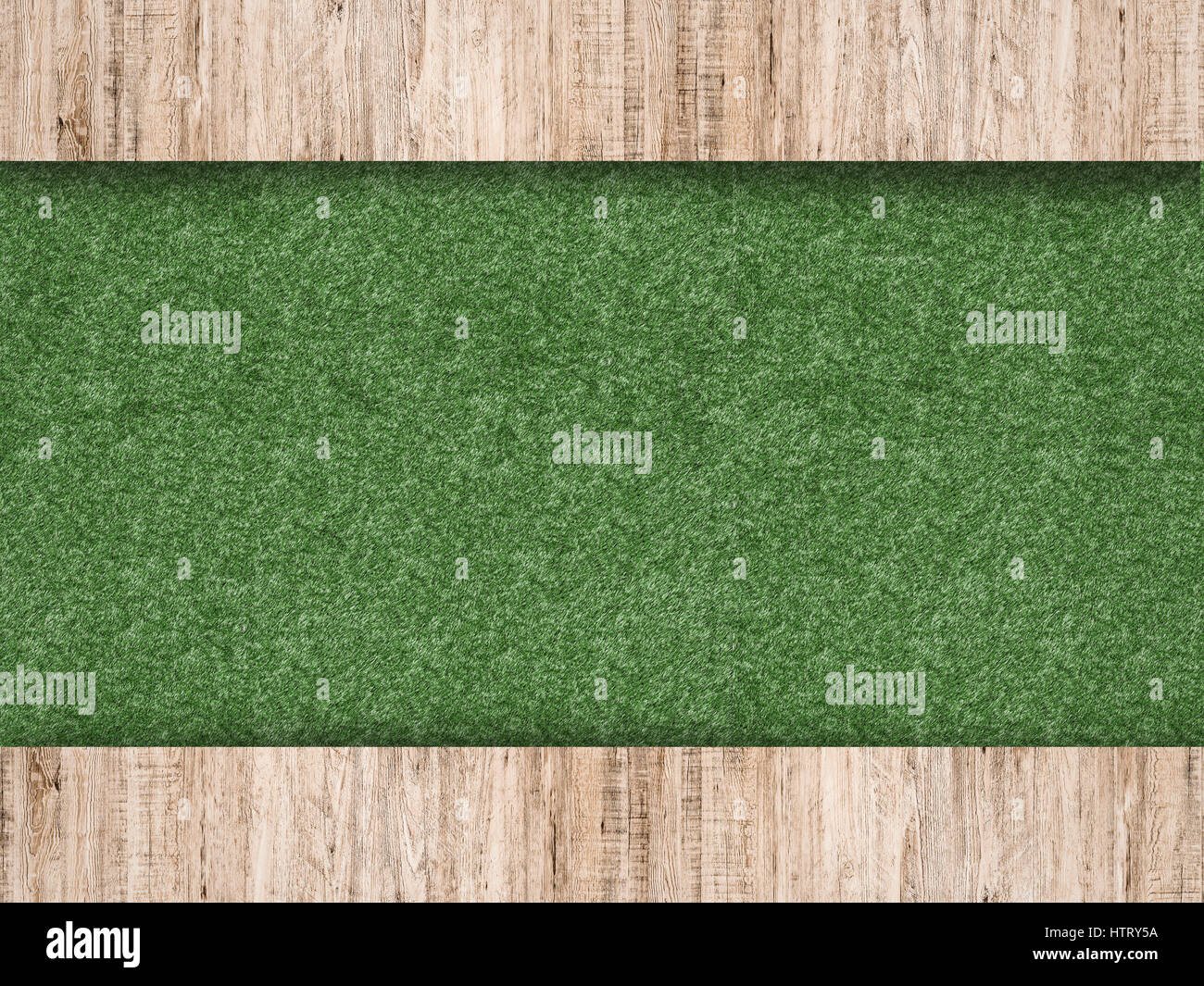 green grass with wooden floor top view Stock Photo - Alamy