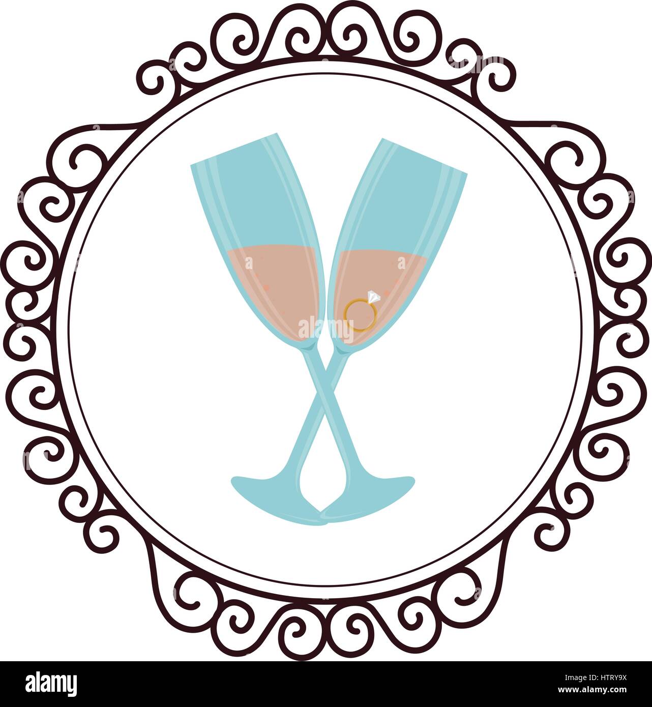 Toast with wine glasses Stock Vector Image & Art - Alamy