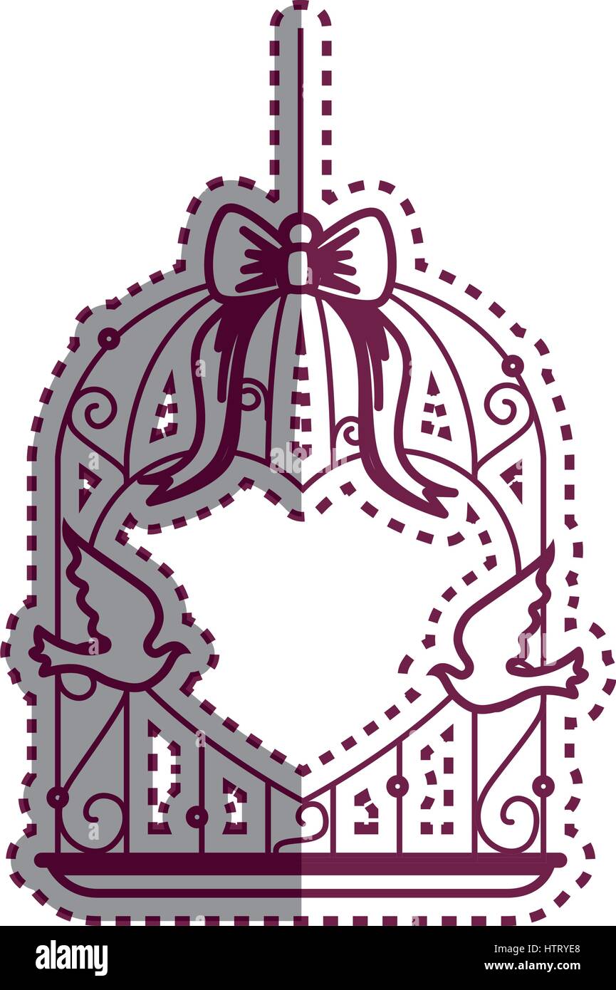 wedding birds romantic card Stock Vector Image & Art - Alamy