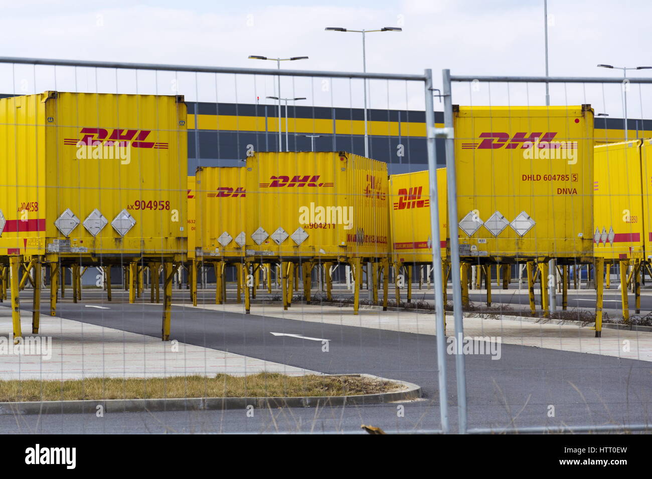 Dhl shipping containers hi-res stock photography and images - Alamy