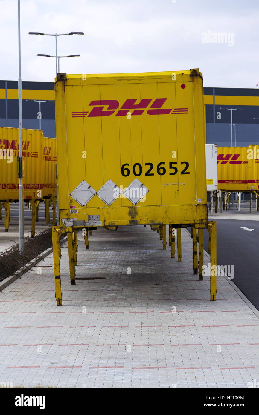 Dhl shipping containers hi-res stock photography and images - Alamy