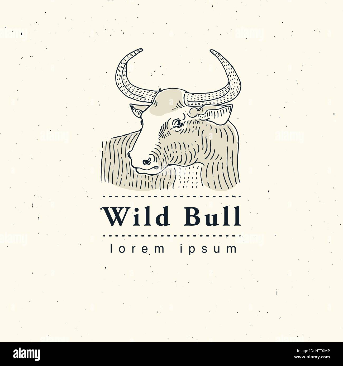 Graphic bull icon hi-res stock photography and images - Alamy