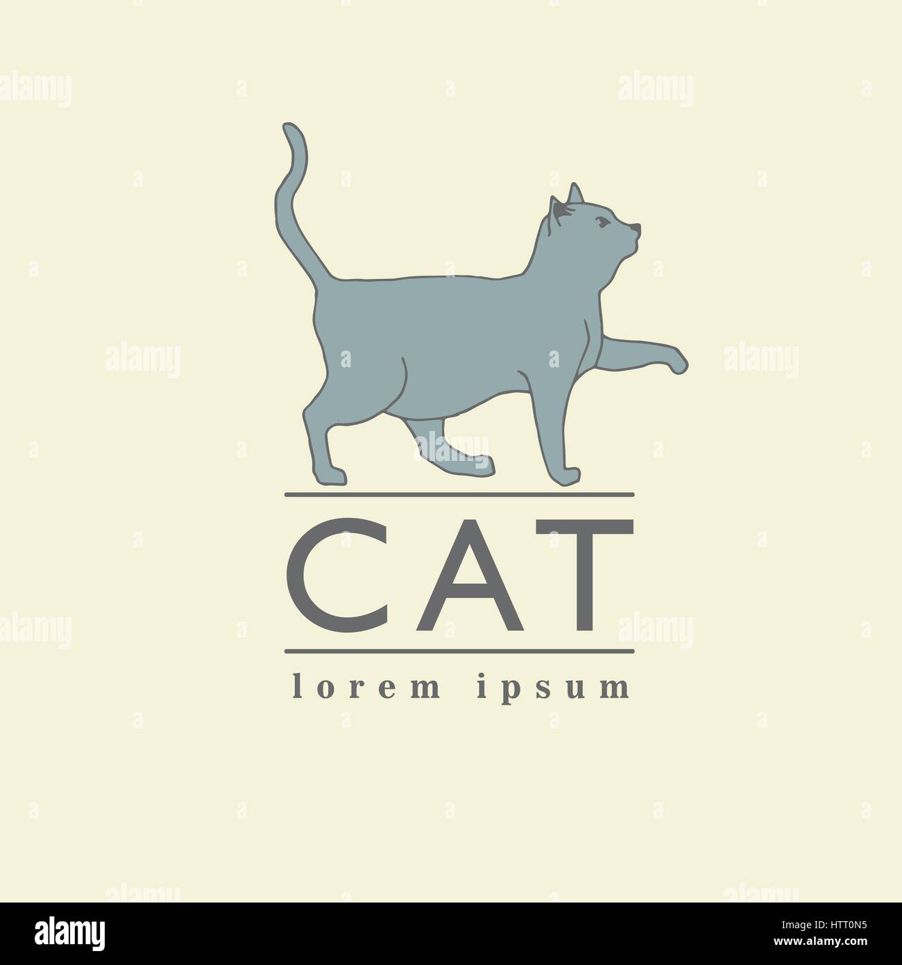 Vintage cat Stock Vector Images - Alamy