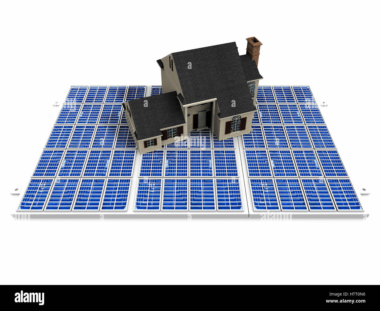 Solar panels on estate Cut Out Stock Images & Pictures - Alamy