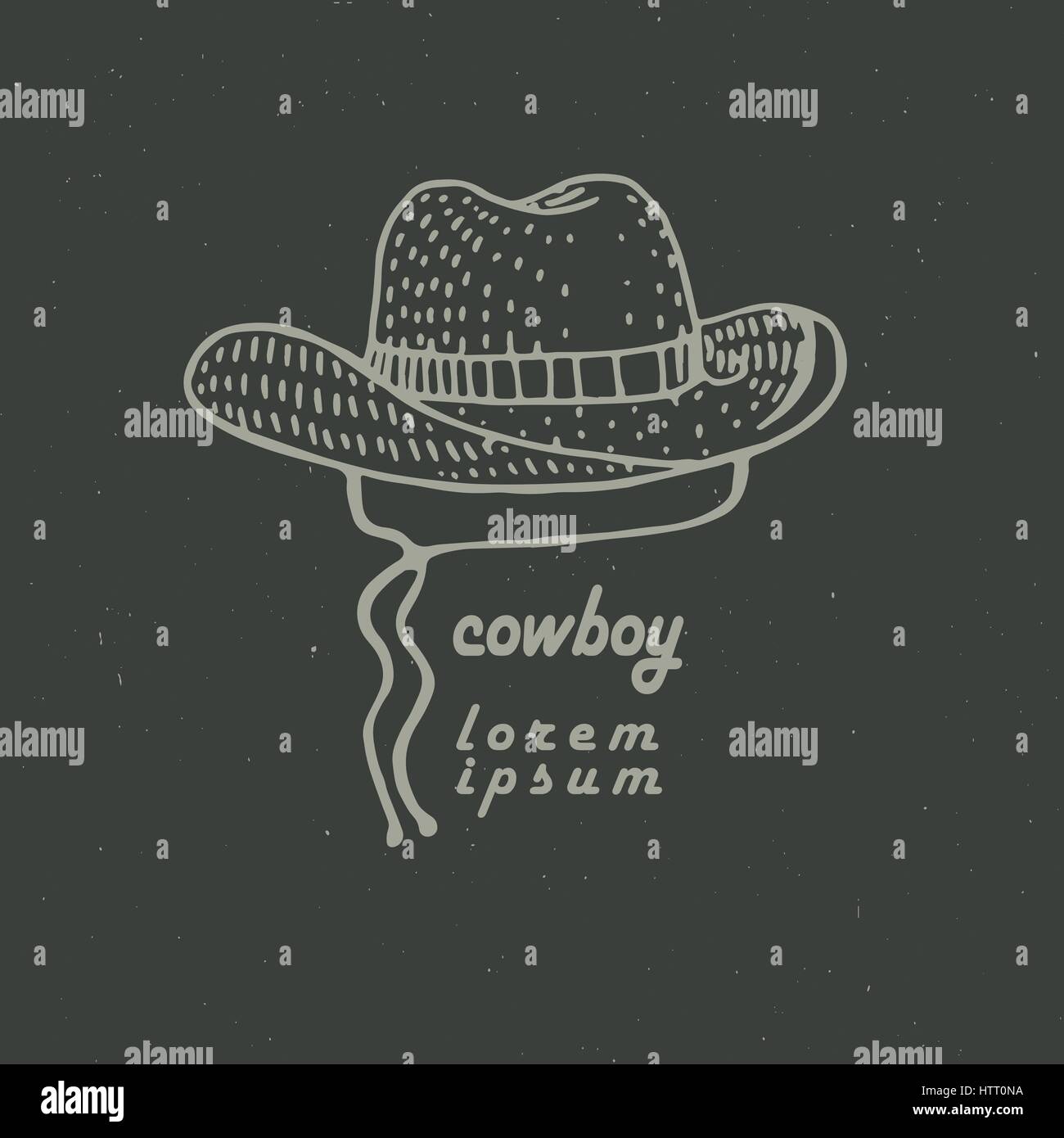 Cowboy hat. Wild West Label Stock Vector Image & Art - Alamy