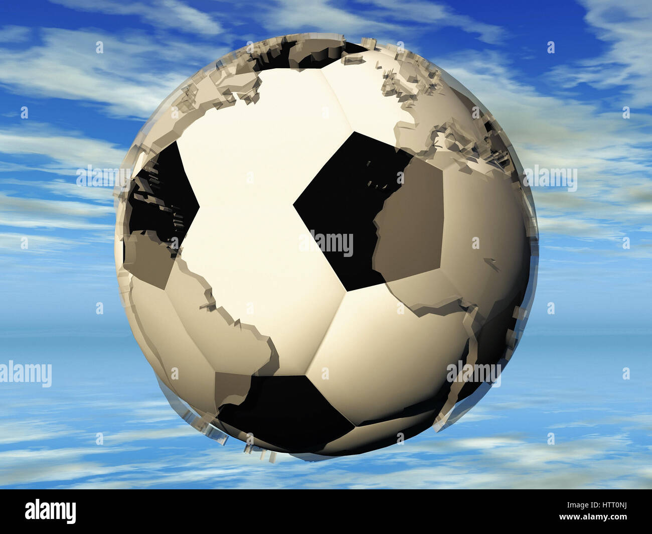 the football and the earth Stock Photo - Alamy