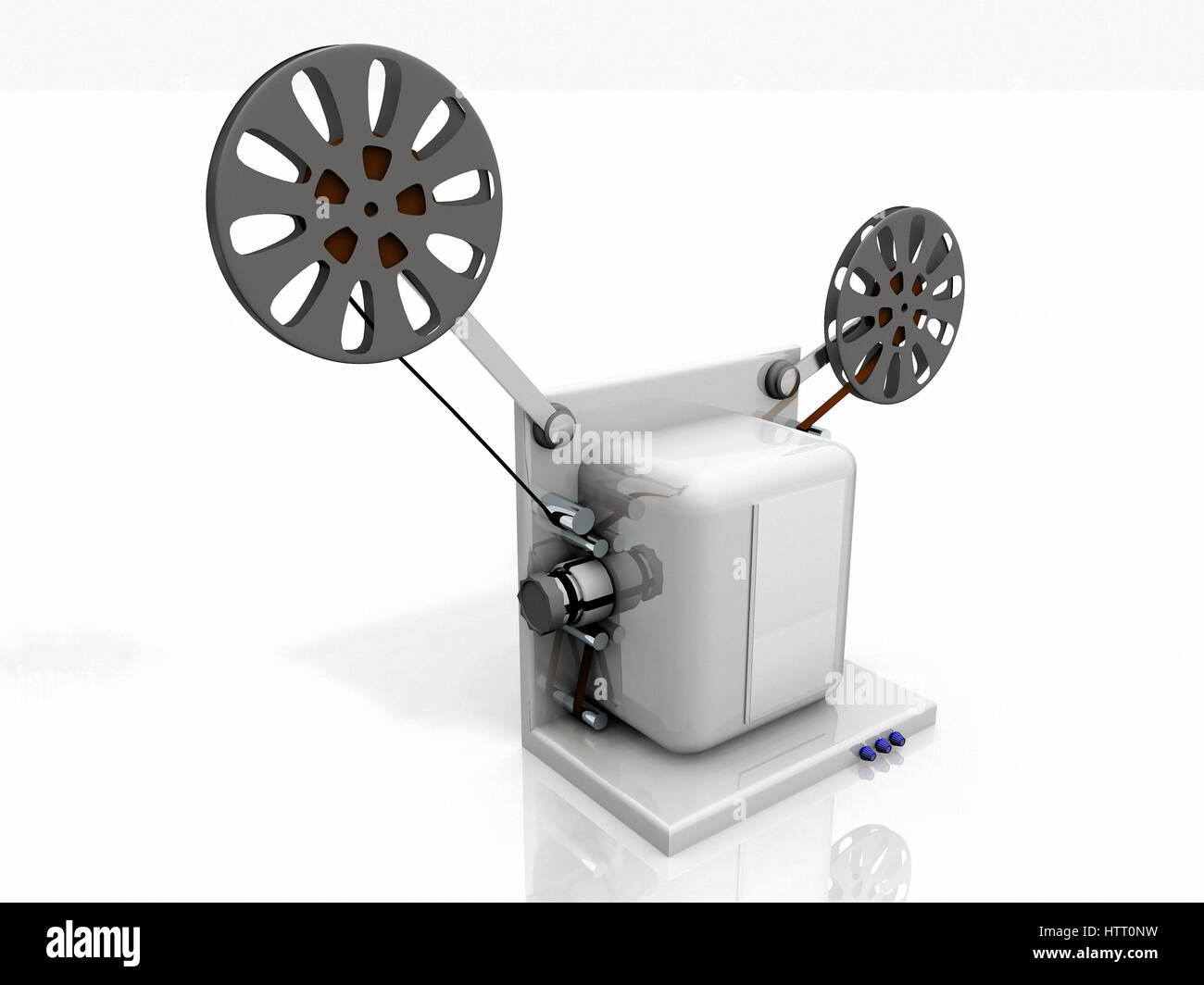 film projector on a white background Stock Photo - Alamy