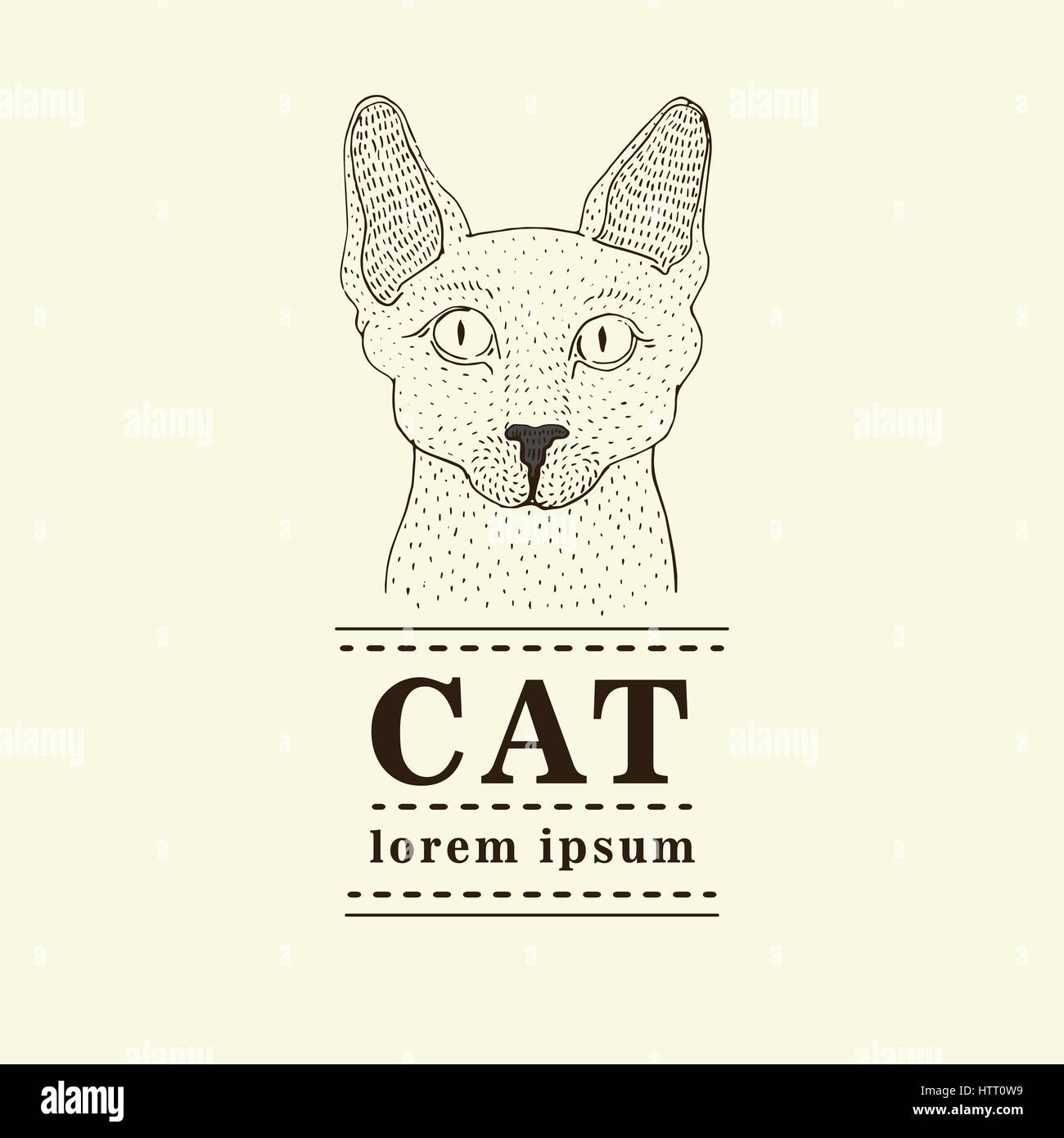 Sphynx cat logo, vector illustration Stock Vector Image & Art - Alamy