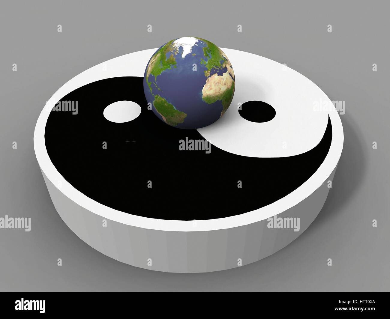 the earth and the ying yang Stock Photo - Alamy