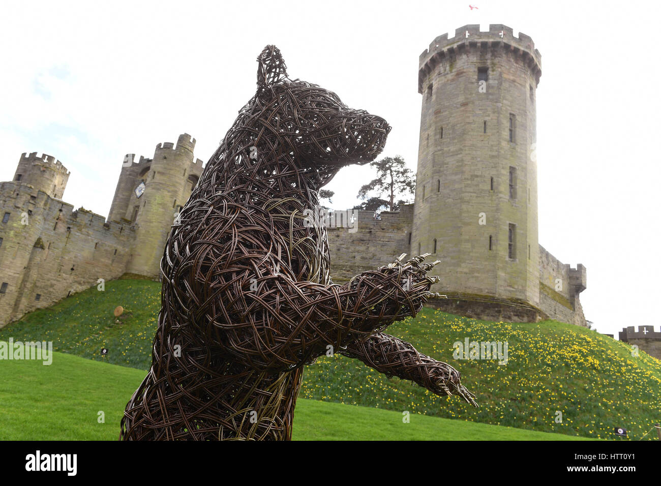 EDITORIAL USE ONLY An 8ft bear made from willow goes on display at ...