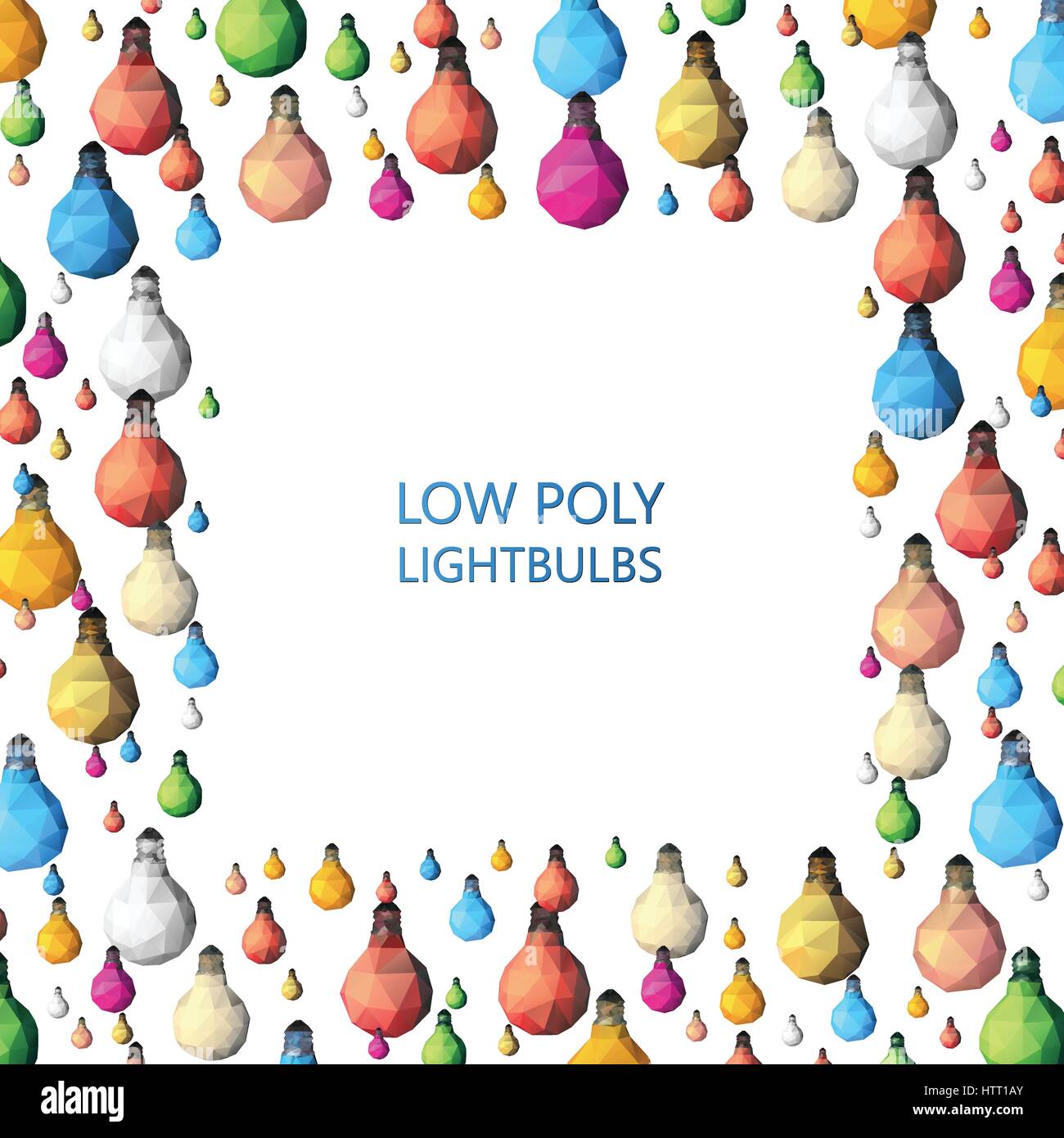 Frame made of low poly light bulbs Stock Vector Image & Art - Alamy