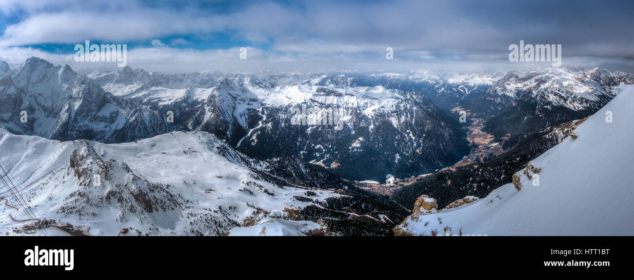 The majestic landscape of the Dolomites in Italy, they form a part of ...