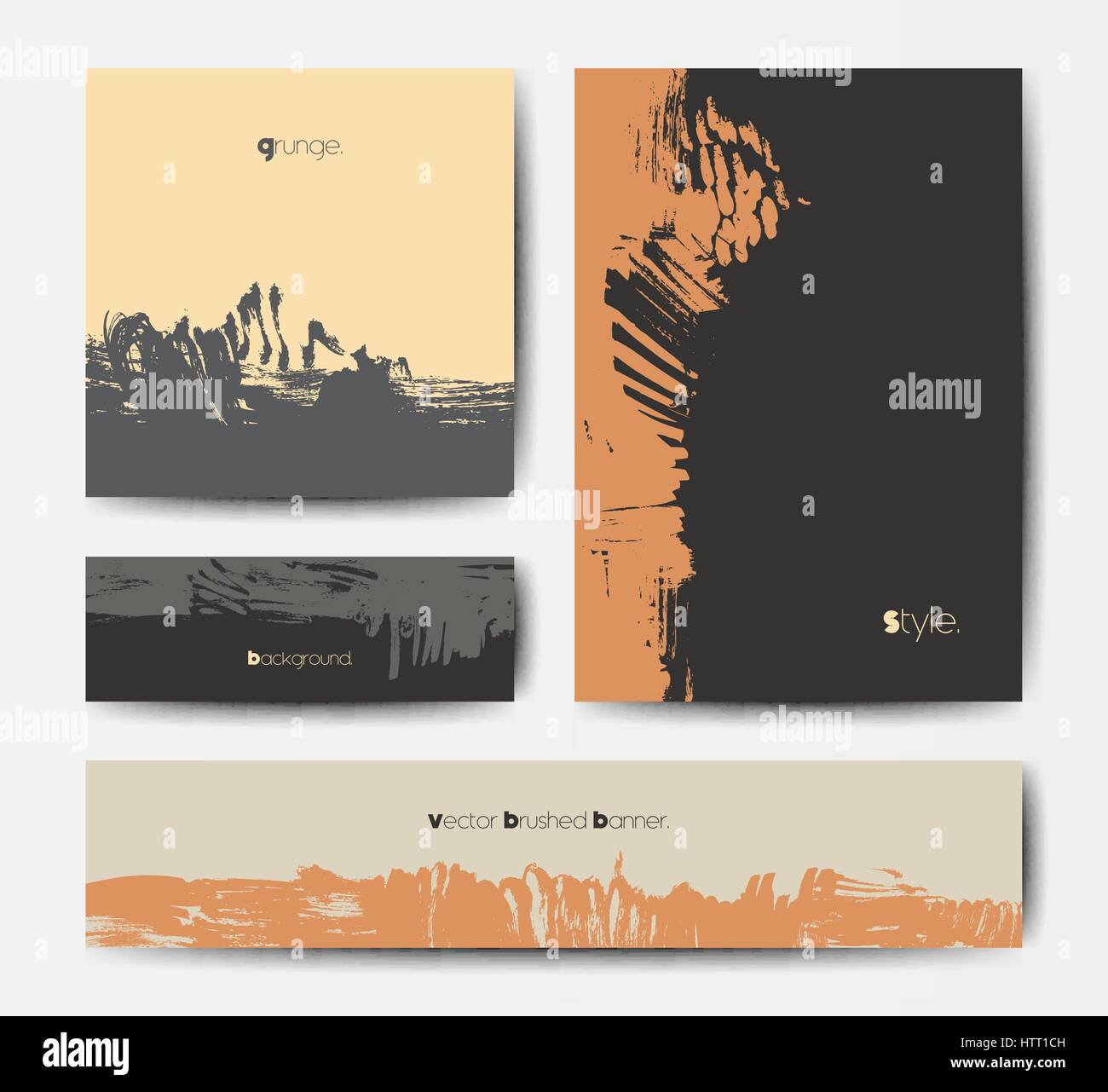 Modern brush vector postcard template Stock Vector Image & Art - Alamy