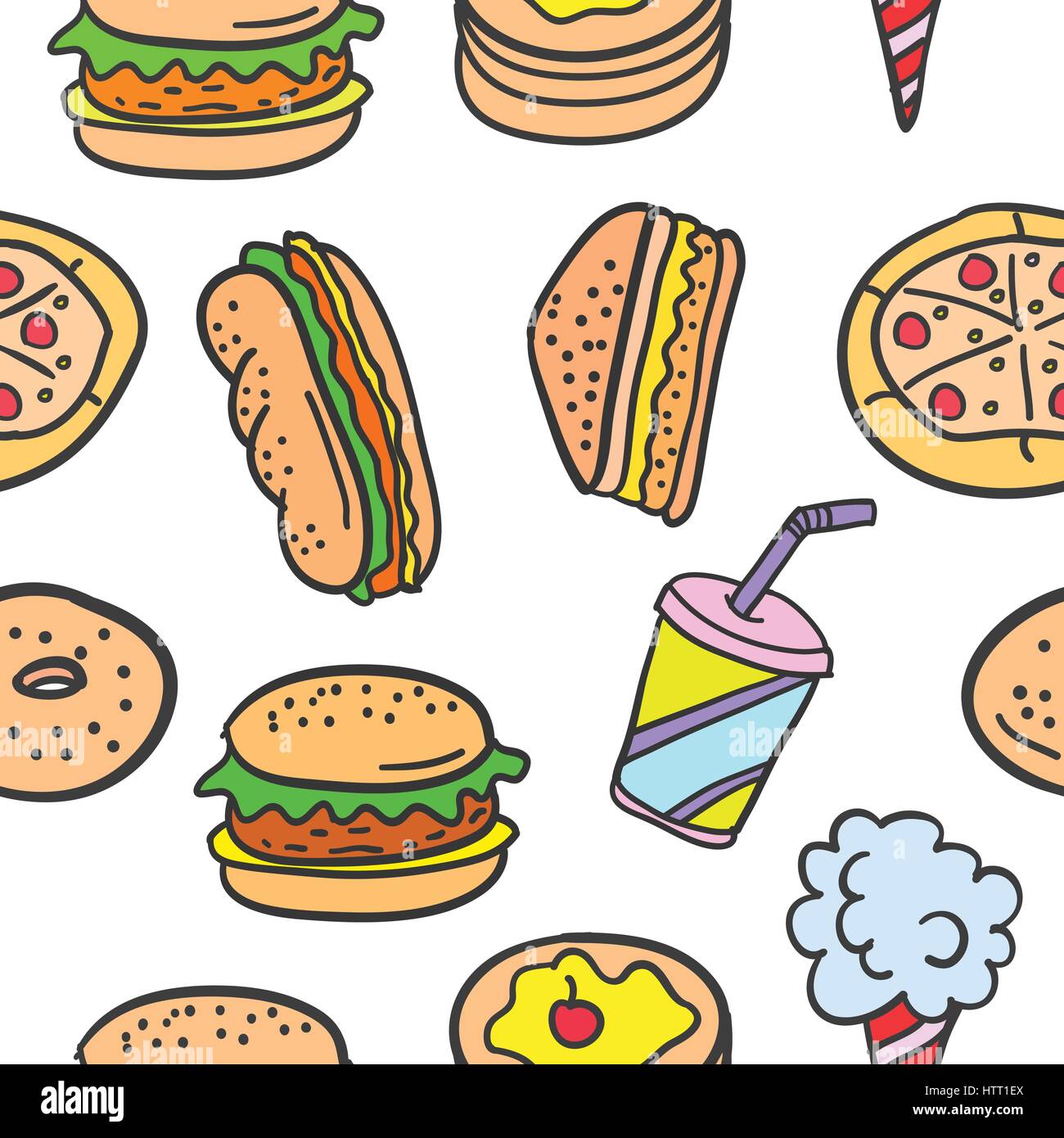 Doodle of food design style vector art Stock Vector Image & Art - Alamy