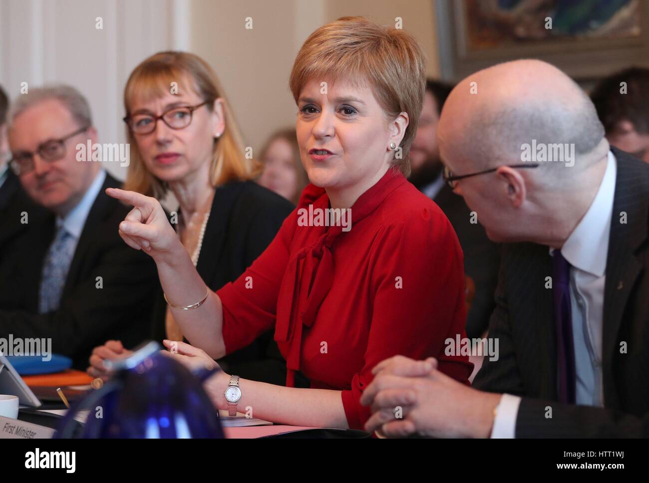 First Minister Nicola Sturgeon with Lord Advocate James Wolffe (left ...