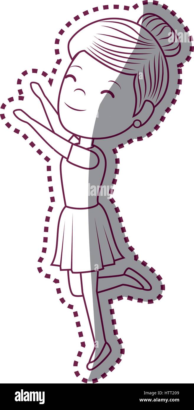 beautiful woman dancing avatar character Stock Vector Image & Art - Alamy