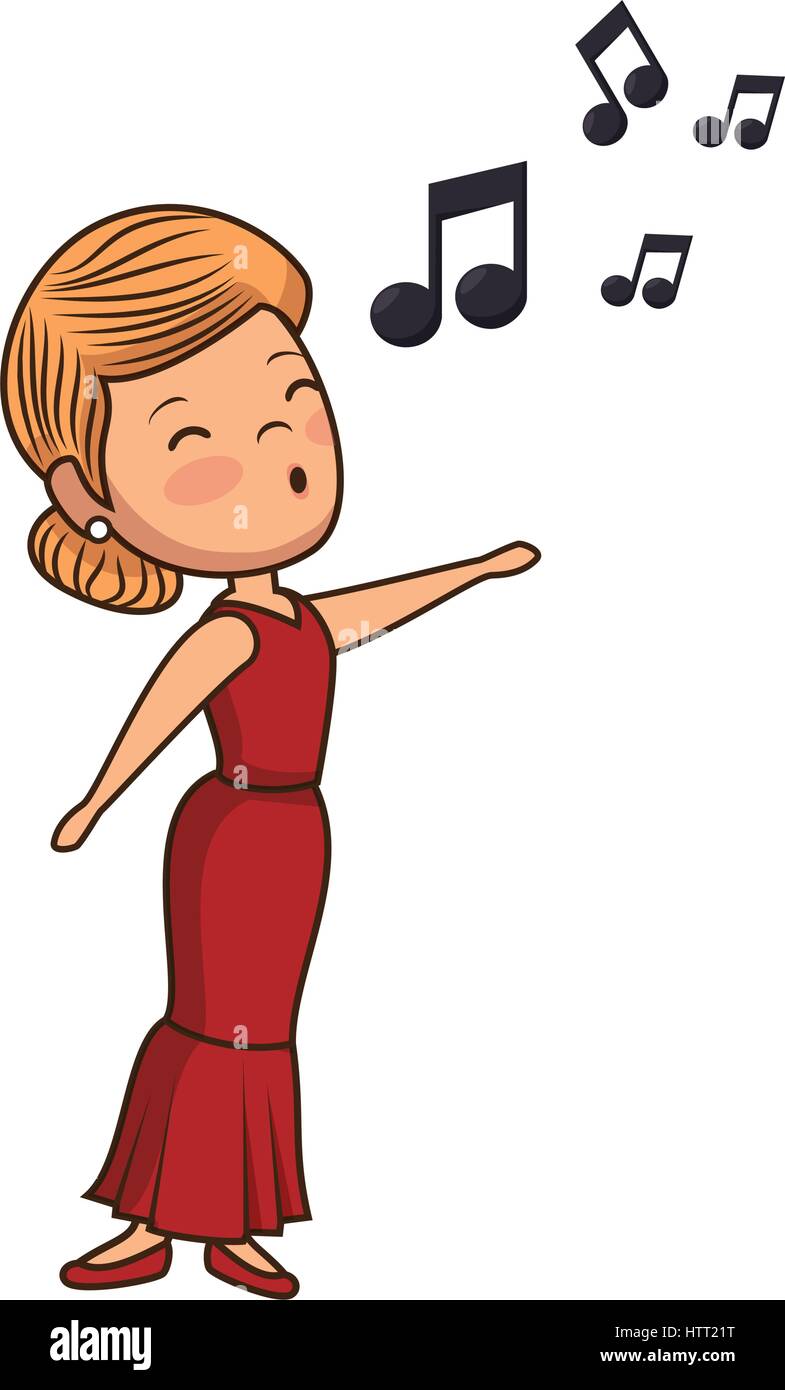 beautiful woman sing avatar character Stock Vector Image & Art - Alamy