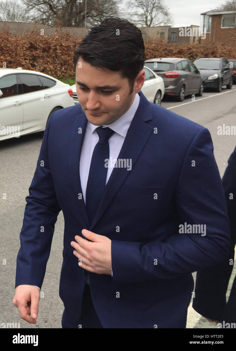 Soldier Michael Casey leaving Basingstoke Magistrates' Court where he ...