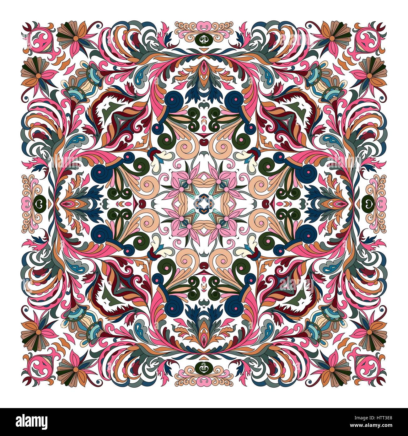 Paisley pattern hijab Stock Vector Images - Alamy