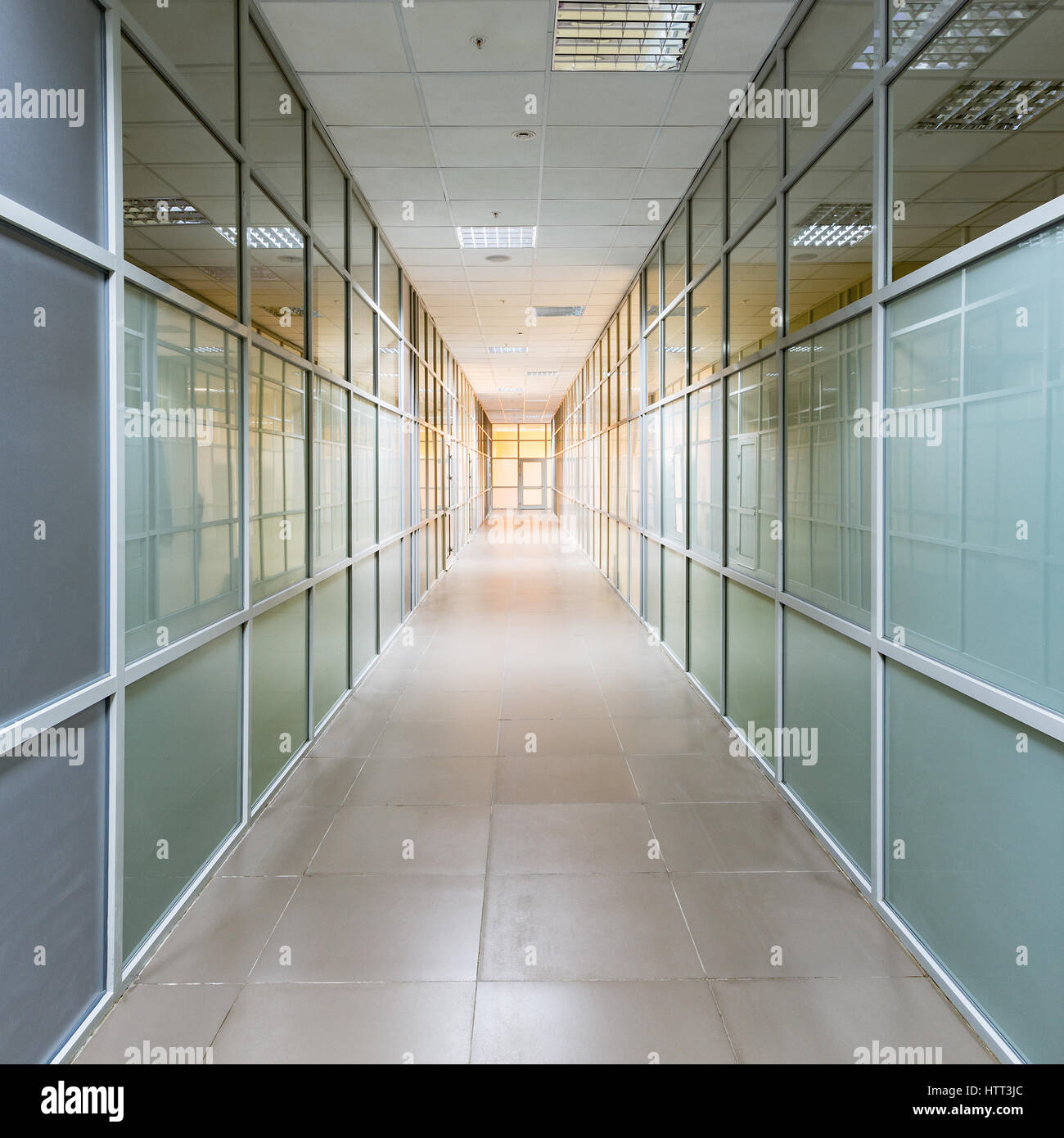 View of the corridor inside the office building Stock Photo - Alamy