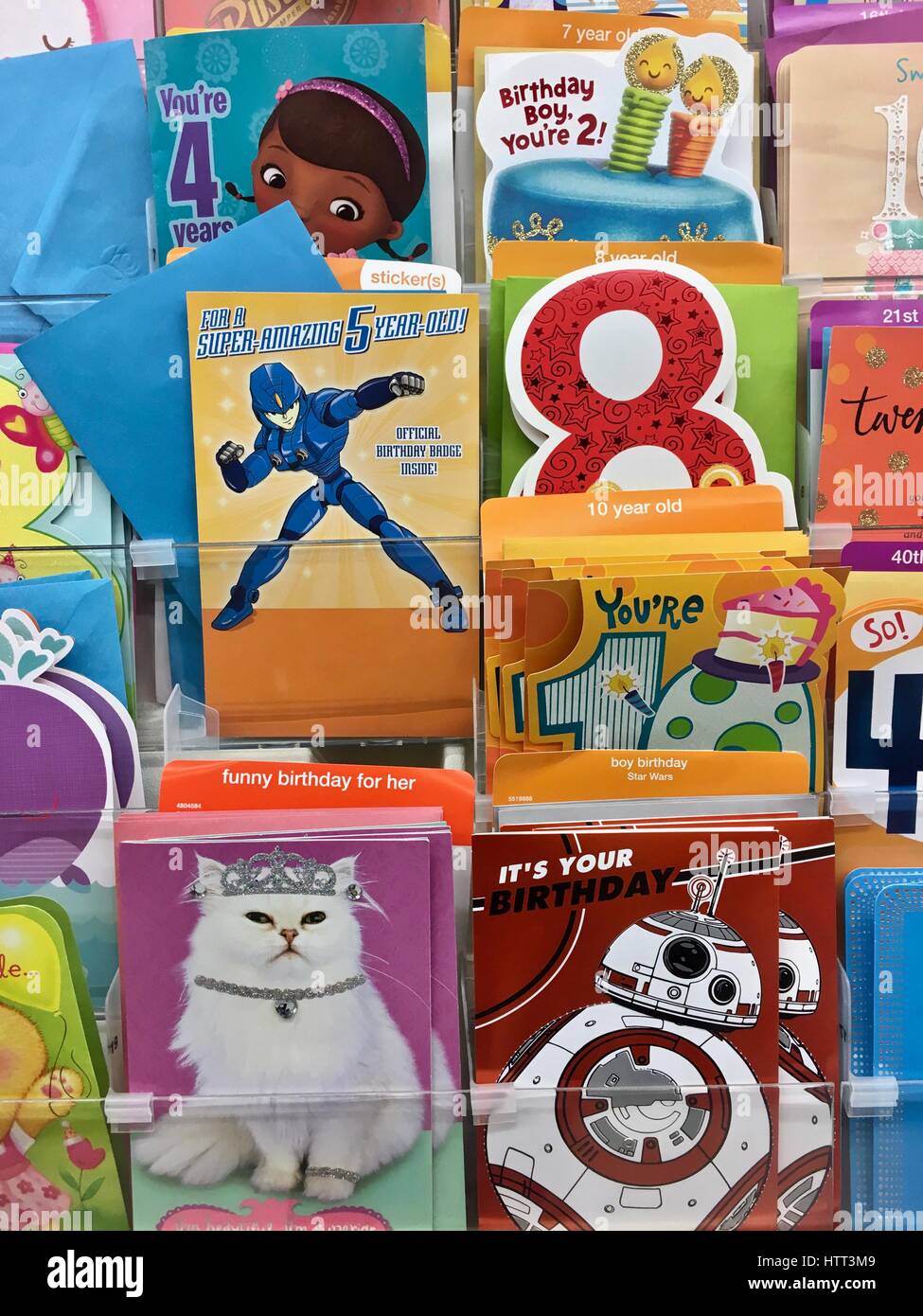 Cards displayed in the card isle Stock Photo - Alamy