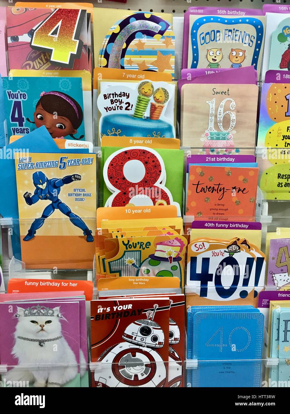Cards displayed in the card isle Stock Photo - Alamy
