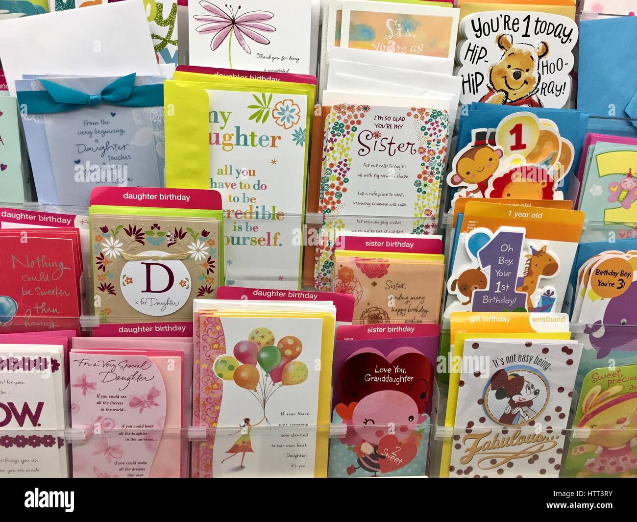 Cards displayed in the card isle Stock Photo - Alamy