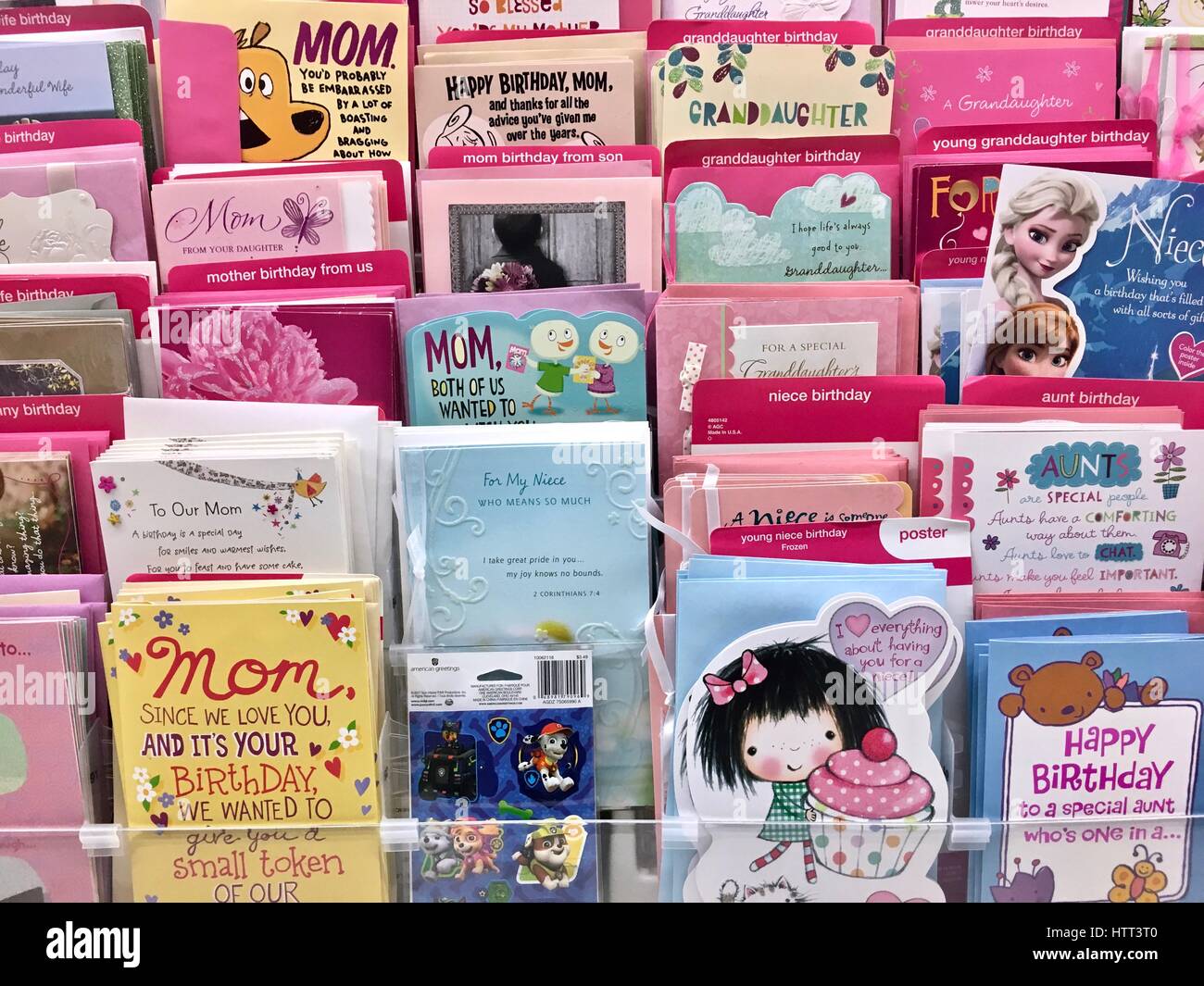 Cards displayed in the card isle Stock Photo - Alamy