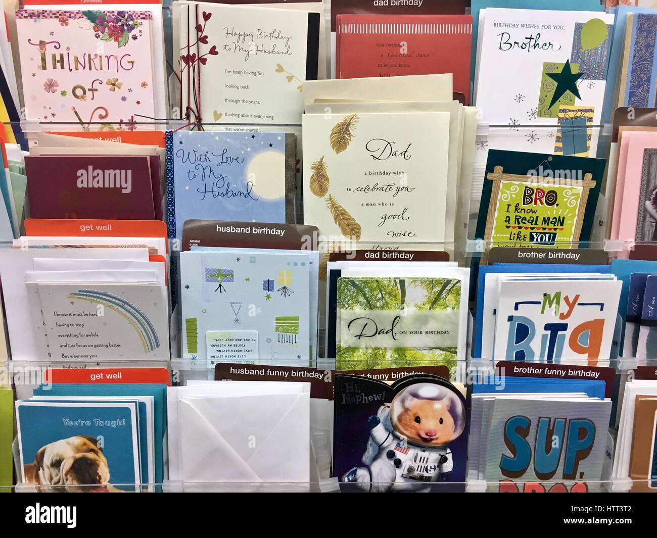 Cards displayed in the card isle Stock Photo - Alamy
