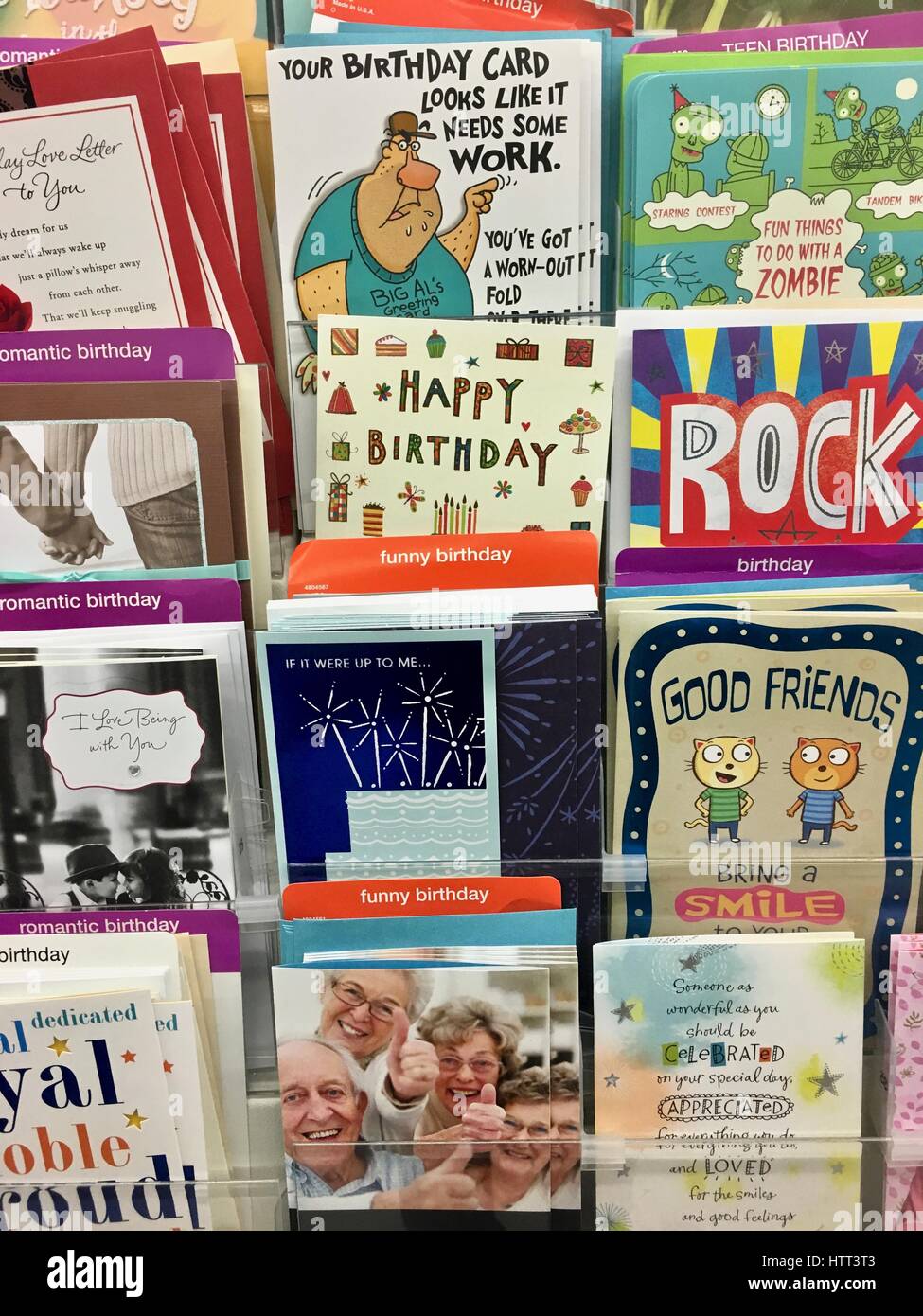 Cards displayed in the card isle Stock Photo - Alamy
