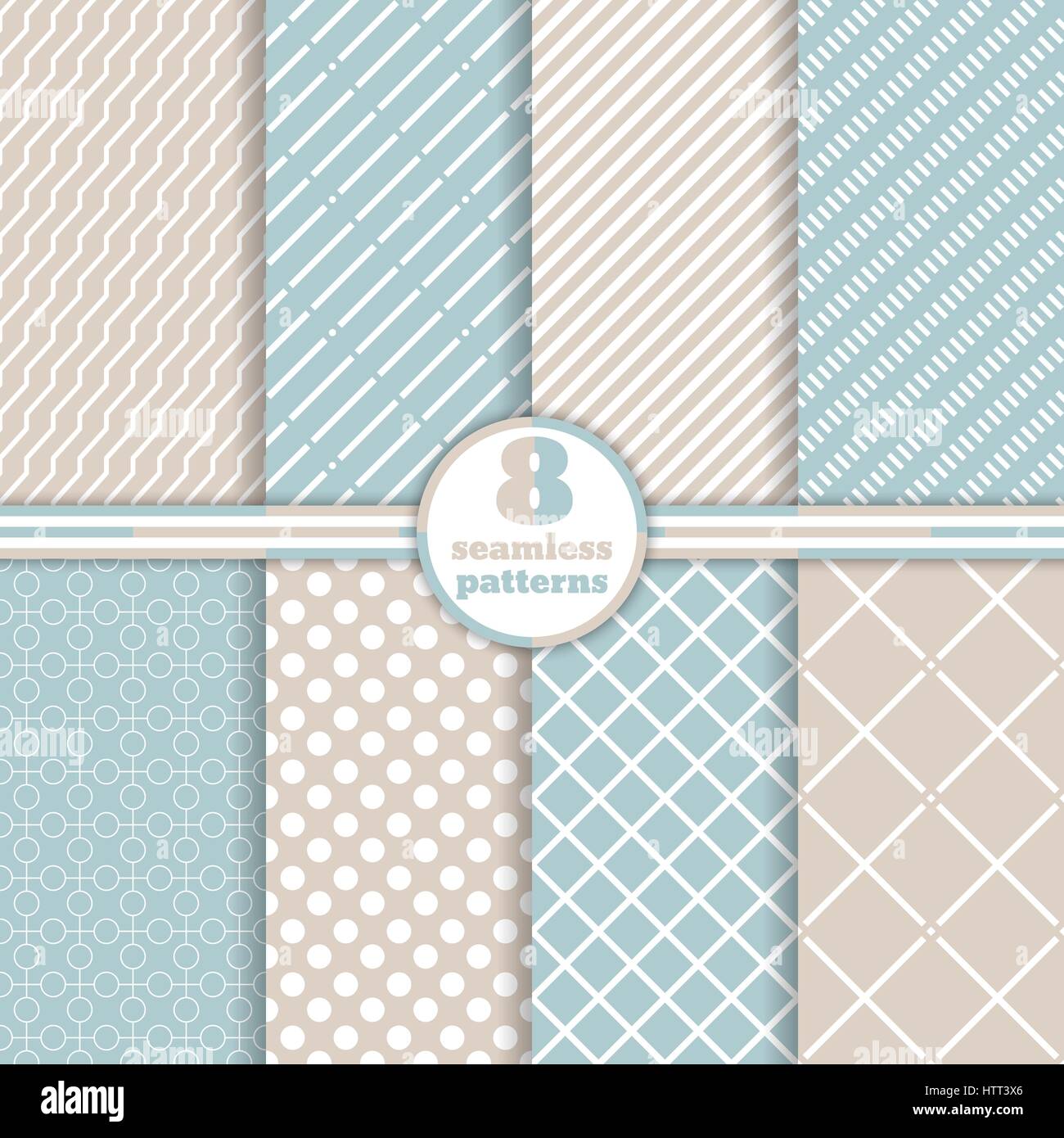 Seamless pattern. Set of eight abstract textured backgrounds. Modern stylish textures. Regularly ...