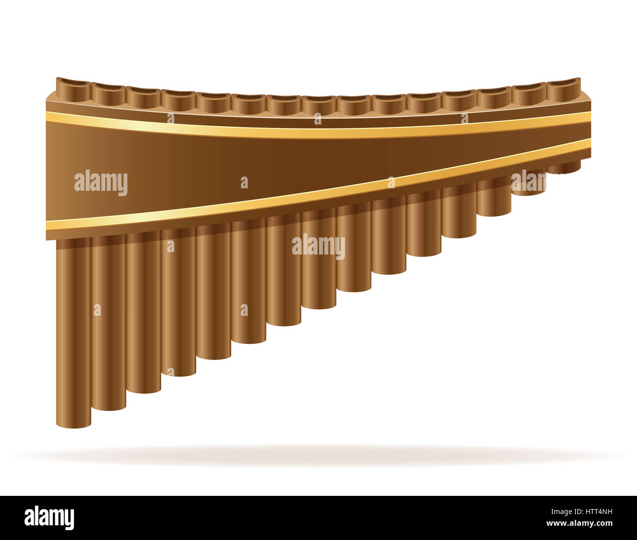 pan flute wind musical instruments stock illustration isolated on white ...