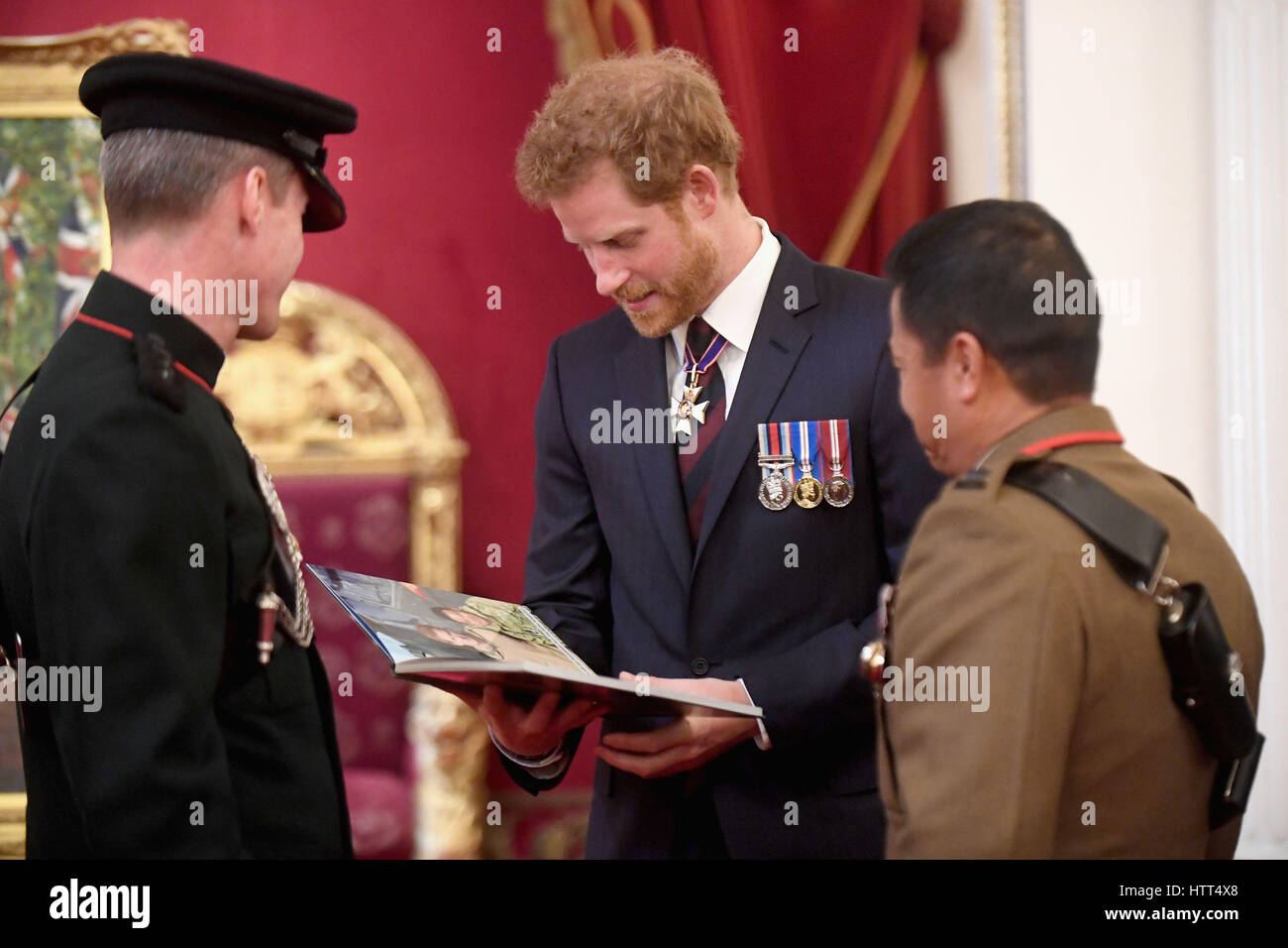 Prince Harry attends a medal presentation for the 2nd Battalion, Royal ...