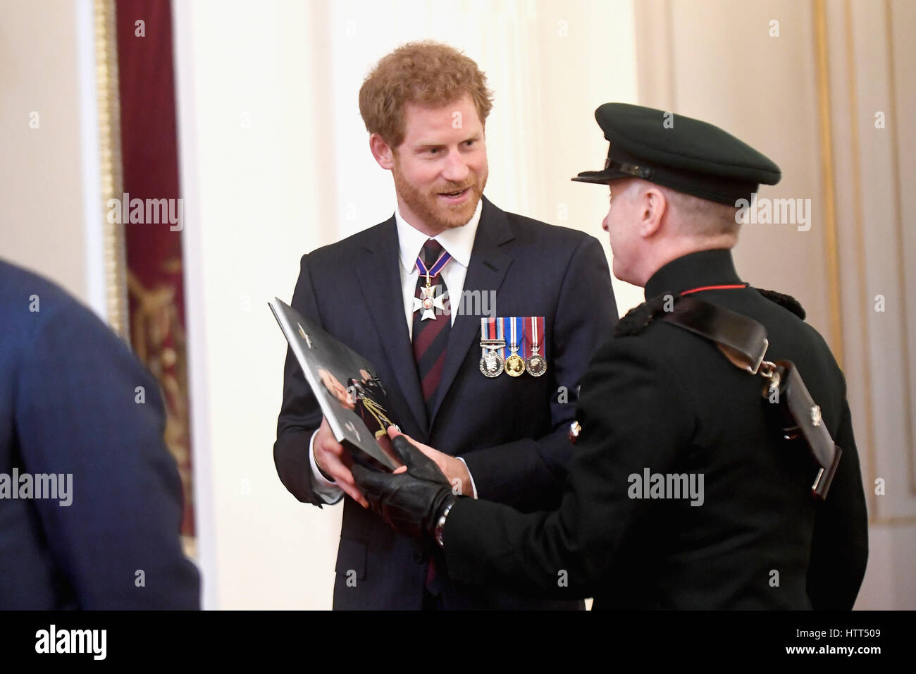 Prince Harry attends a medal presentation for the 2nd Battalion, Royal ...