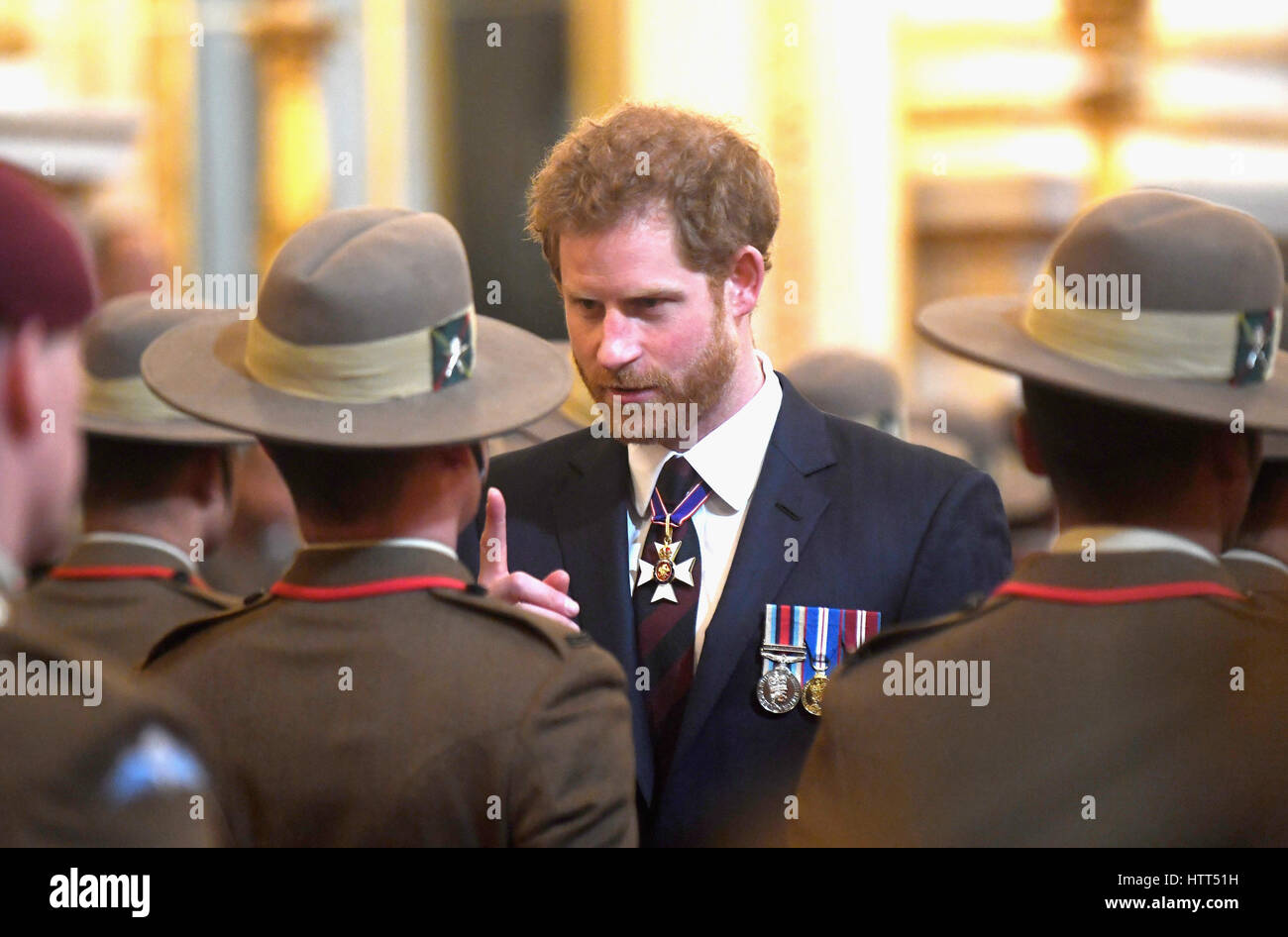 Prince Harry attends a medal presentation for the 2nd Battalion, Royal ...